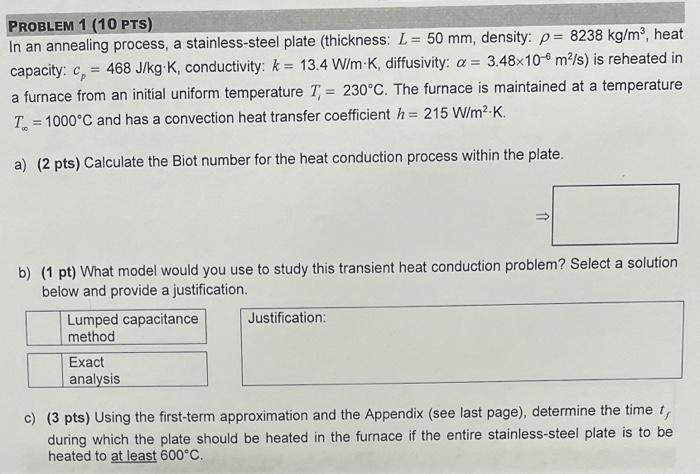 Solved In an annealing process, a stainless-steel plate | Chegg.com