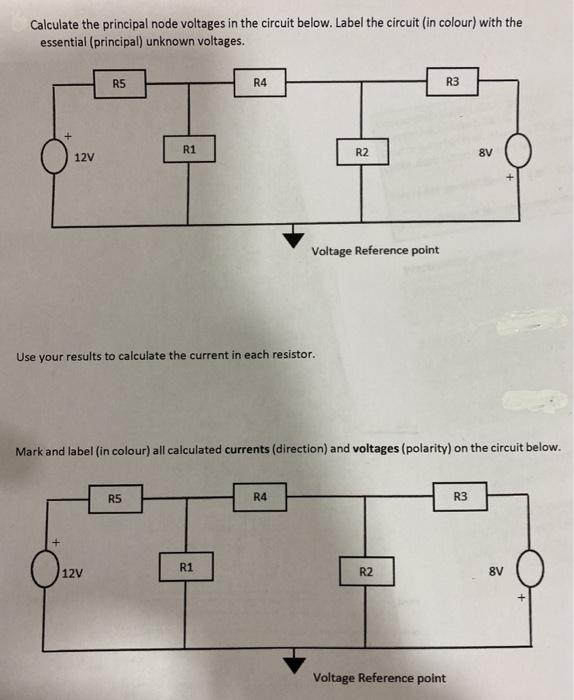 Solved Calculate the principal node voltages in the circuit | Chegg.com