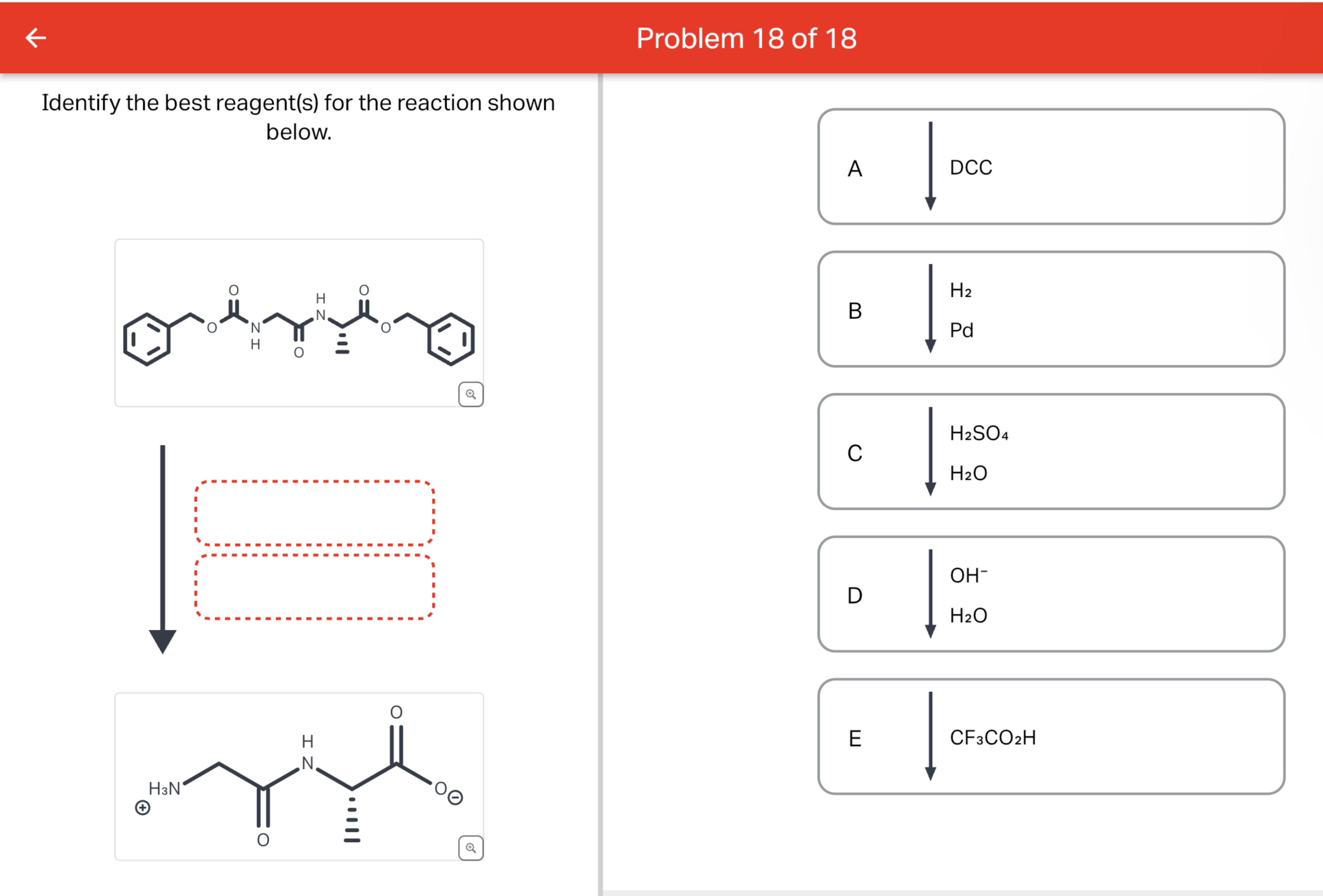 Solved Problem 18 ﻿of 18Identify the best reagent(s) ﻿for | Chegg.com