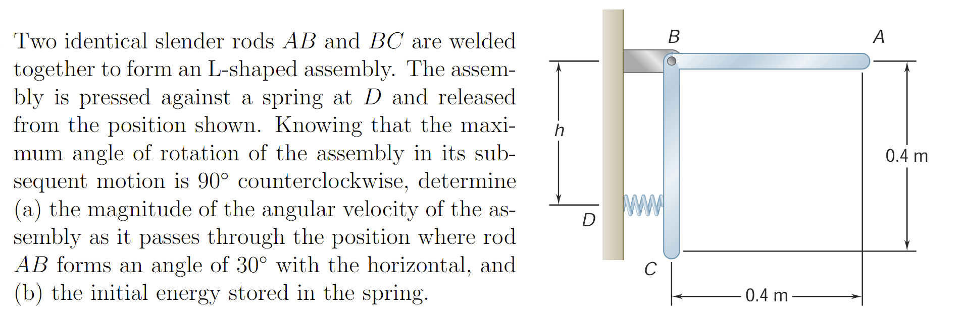 Solved Two identical slender rods AB ﻿and BC ﻿are | Chegg.com