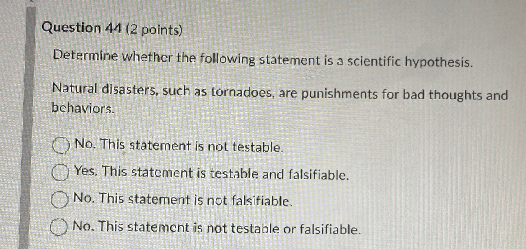 Solved Question 44 (2 ﻿points)Determine whether the | Chegg.com