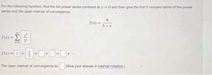 Solved For the following function, find the full power | Chegg.com