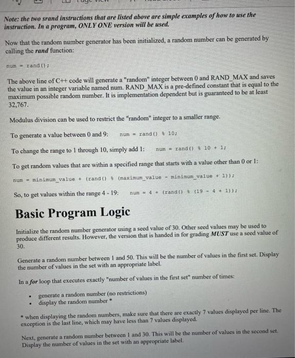 Solved Program 4 Loops, Decision Statements, Symbolic | Chegg.com