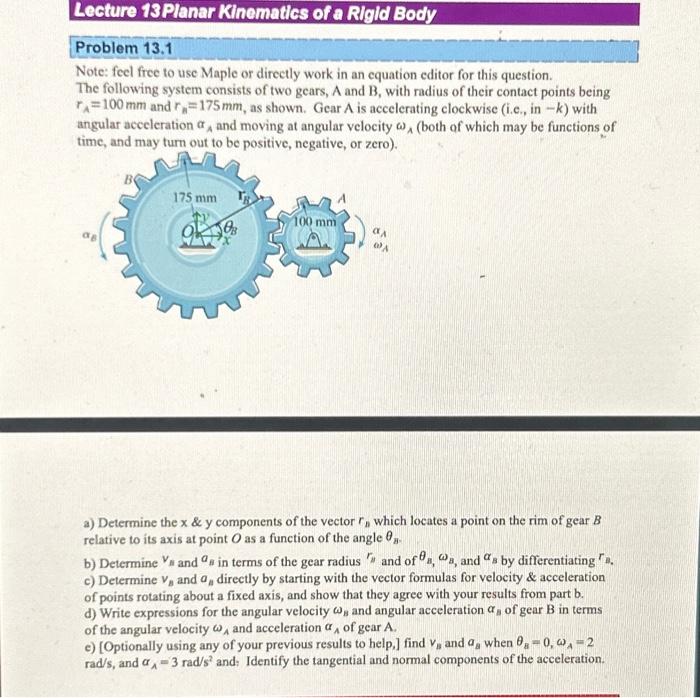 Solved Note: feel free to use Maple or directly work in an | Chegg.com
