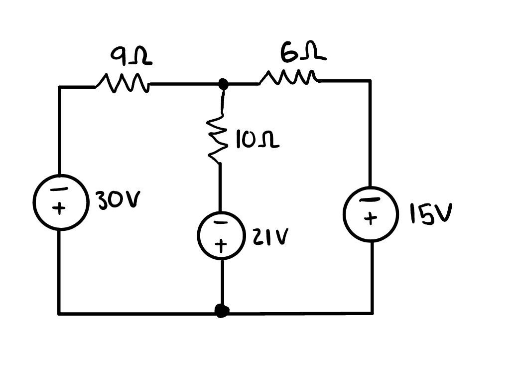 Solved For the following circuit, find the current in ﻿each | Chegg.com