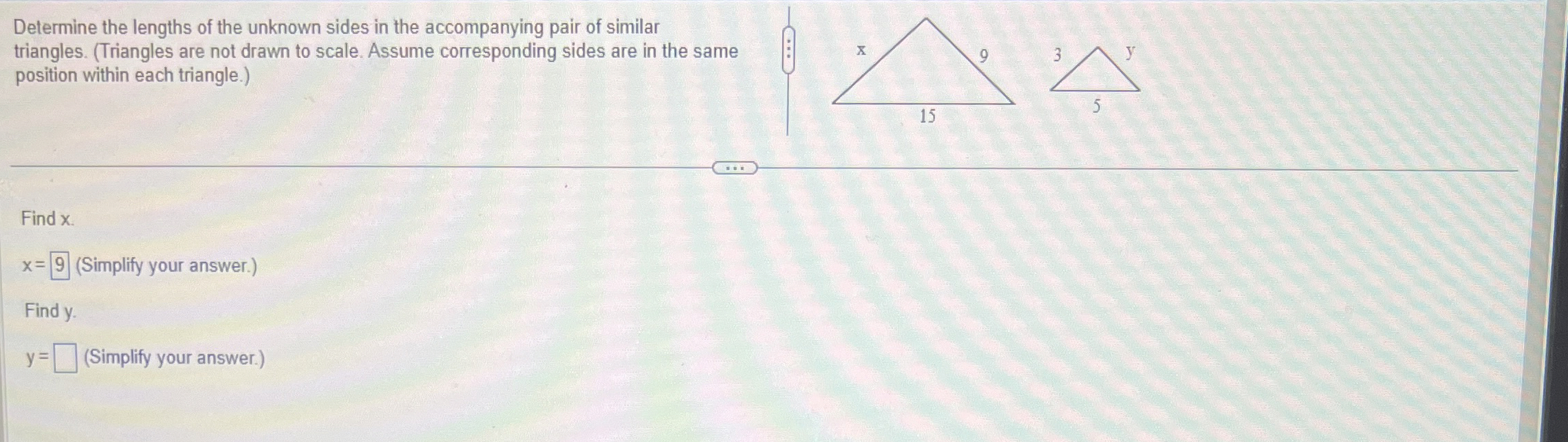 Solved Determine the lengths of the unknown sides in the | Chegg.com