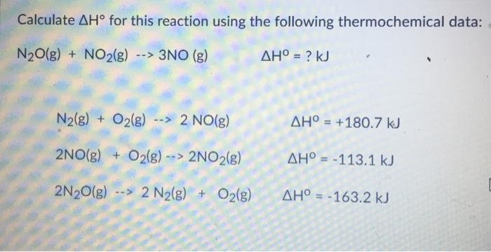 Solved Calculate AH° for this reaction using the following | Chegg.com