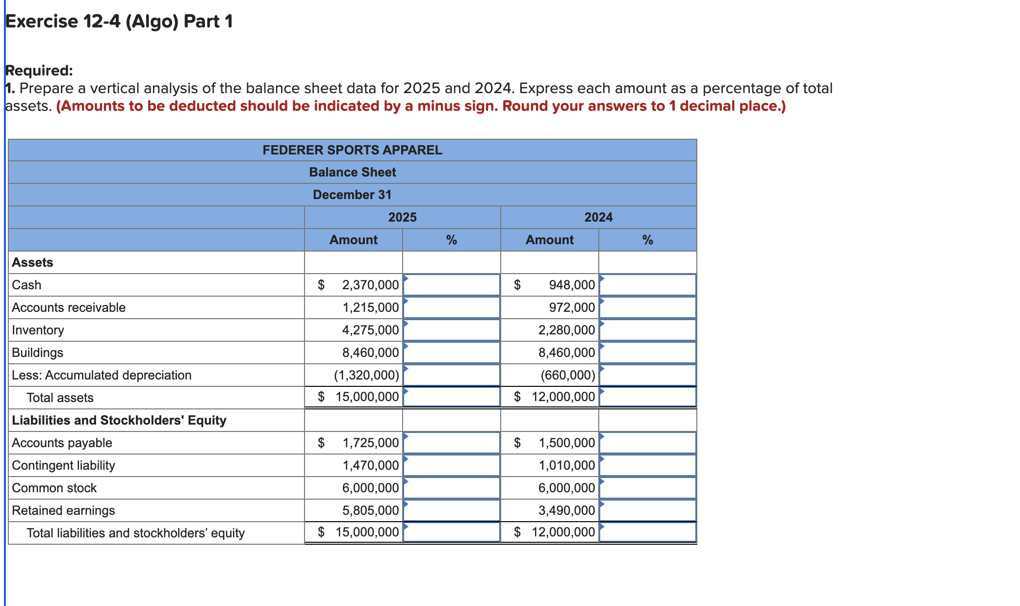 Solved Exercise 12-4 (Algo) ﻿Part 1Required:Prepare a | Chegg.com