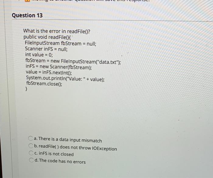 Solved Question 11 Select the signature for a helper method | Chegg.com