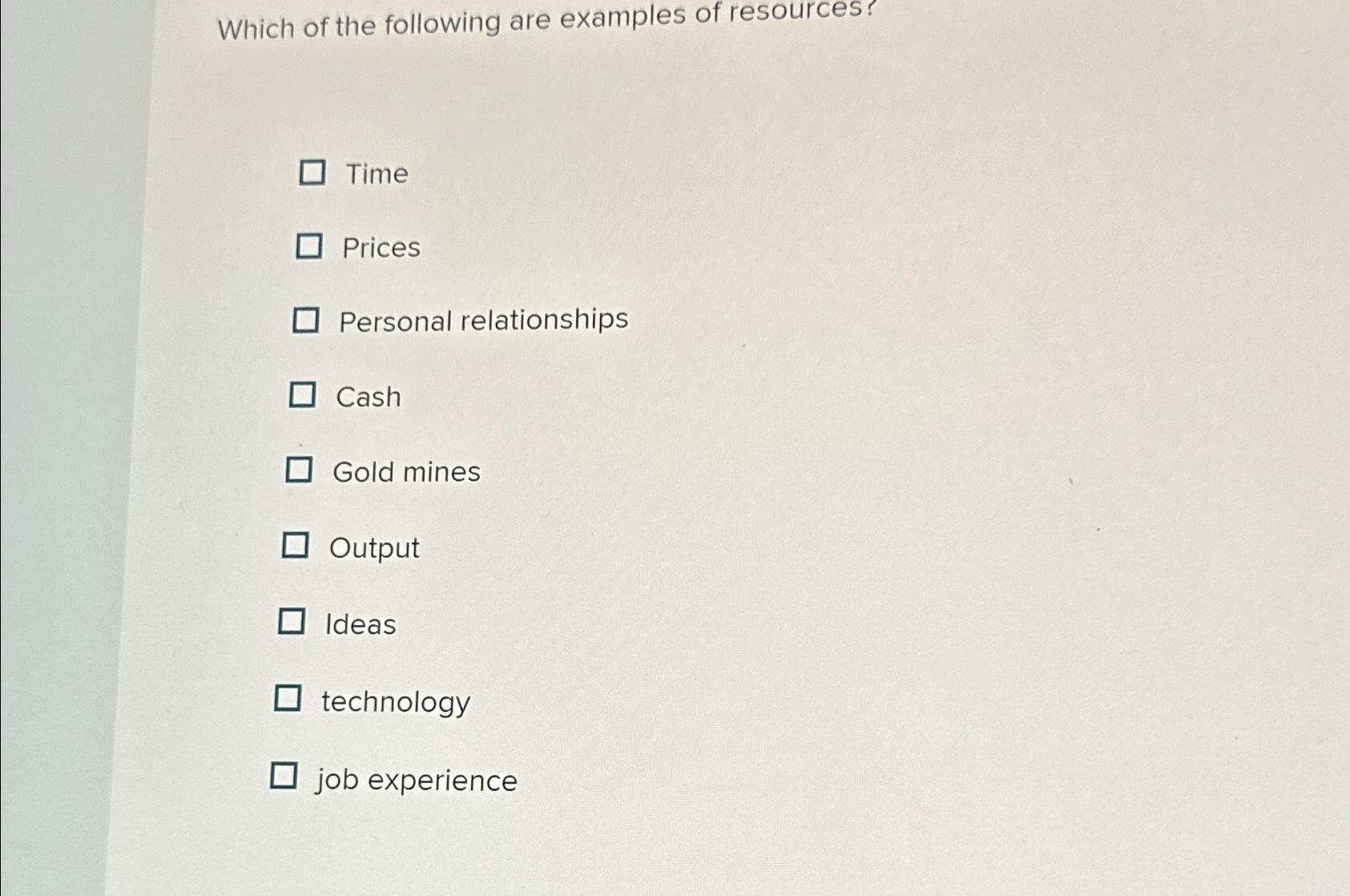 Solved Which of the following are examples of | Chegg.com