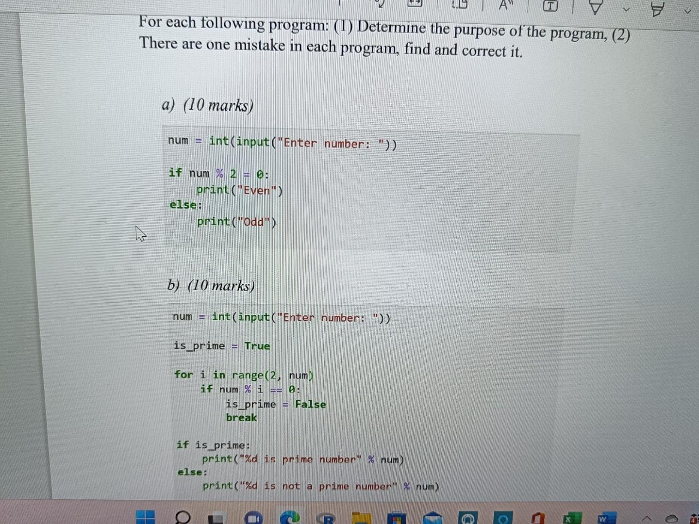 Solved 1. determine the purpose of the program? 2. There are | Chegg.com