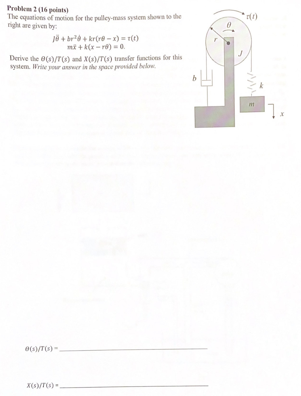 Solved Problem 2 (16 ﻿points)The equations of motion for the | Chegg.com