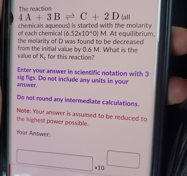Solved What is the value of the reaction quotient, Q, for | Chegg.com