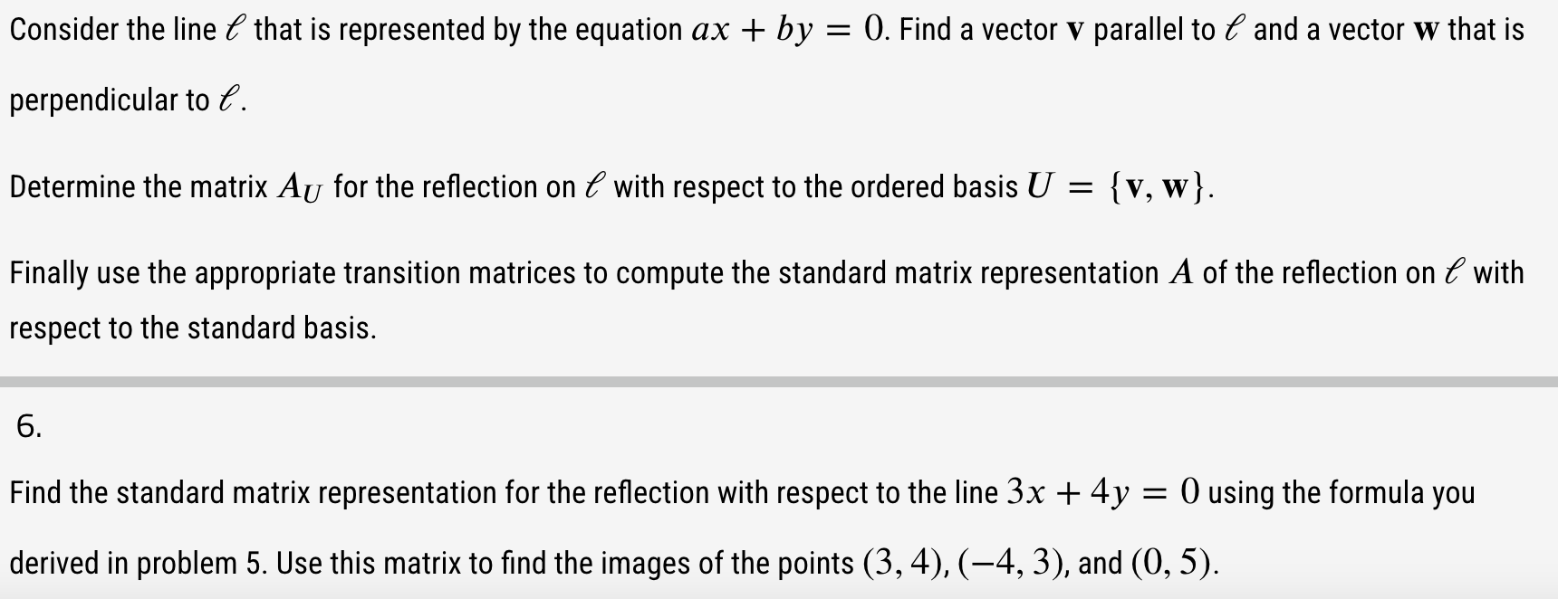Solved 5. ﻿Too please.Find the standard matrix | Chegg.com