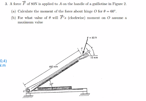 Solved A force vec(F) ﻿of 80N ﻿is applied to A ﻿on the | Chegg.com
