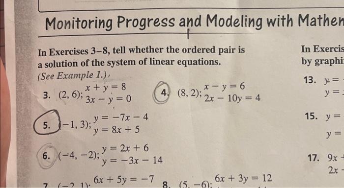 Solved Monitoring Progress and Modeling with Mathen In | Chegg.com