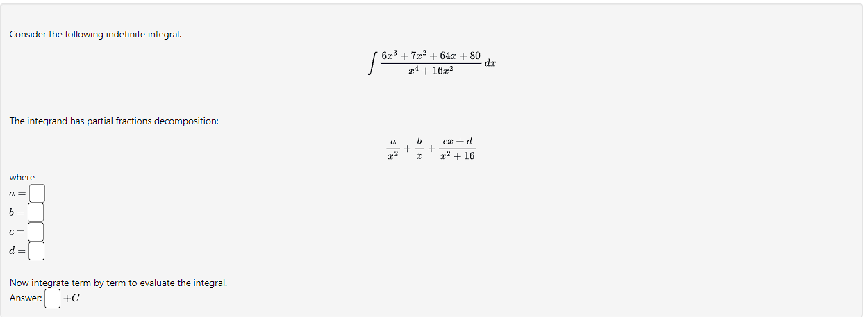 Solved Consider the following indefinite | Chegg.com