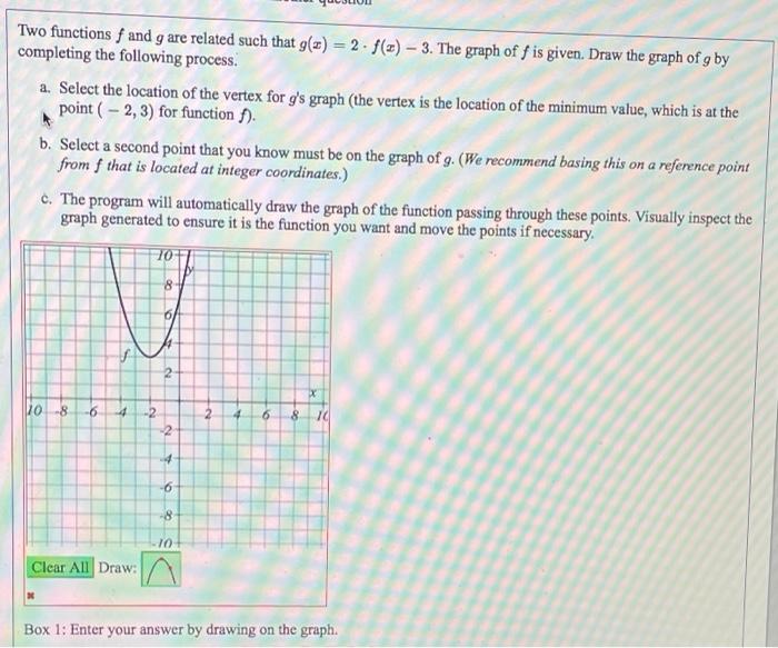 Solved Two functions f and g are related such that g(x) = 2 | Chegg.com