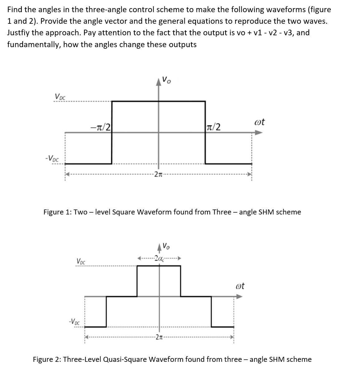 Solved Find the angles in the three-angle control scheme to | Chegg.com