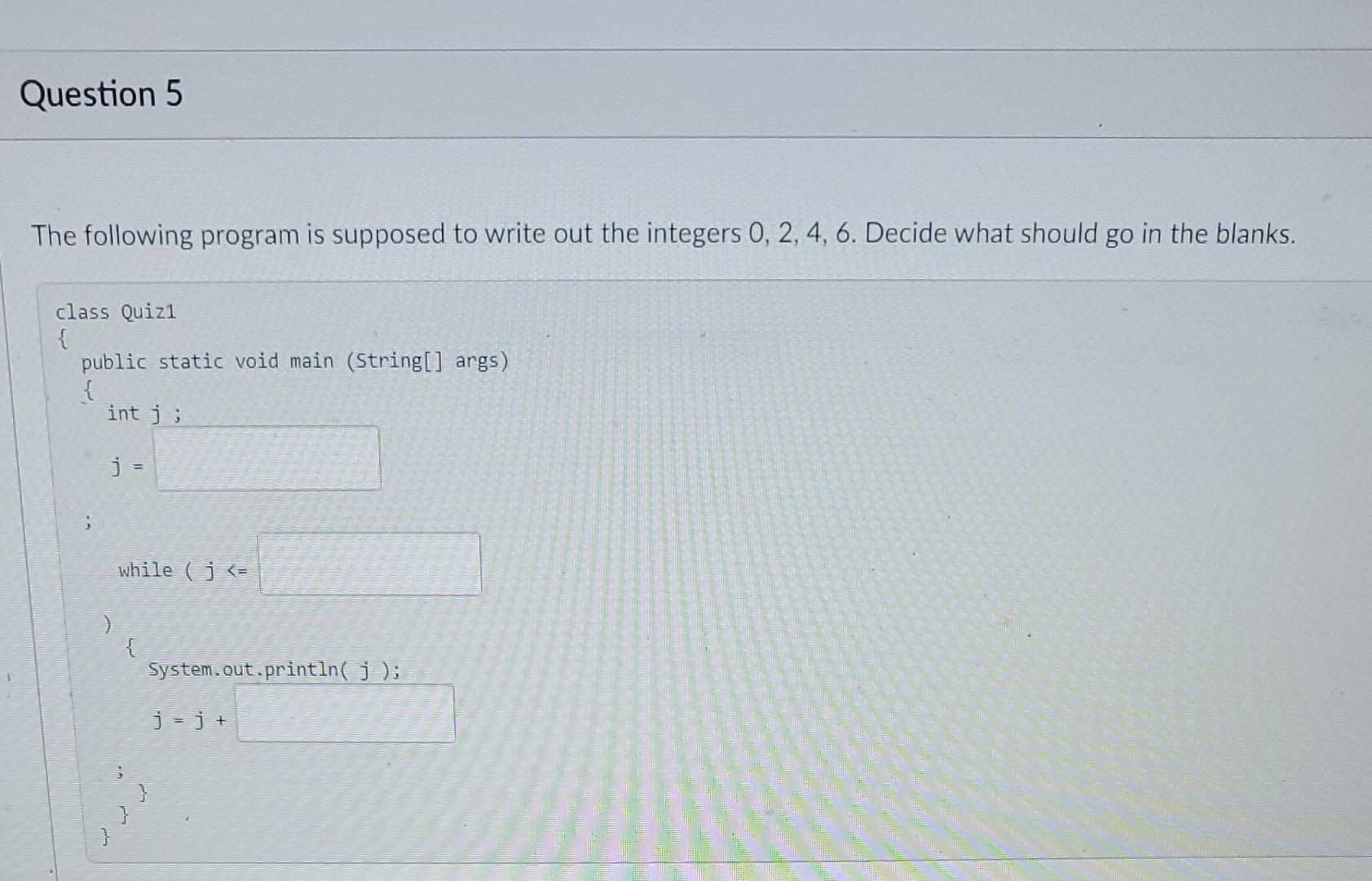 Solved The following program is supposed to write out the | Chegg.com