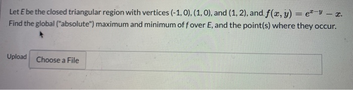 Solved Let Ebe the closed triangular region with vertices | Chegg.com
