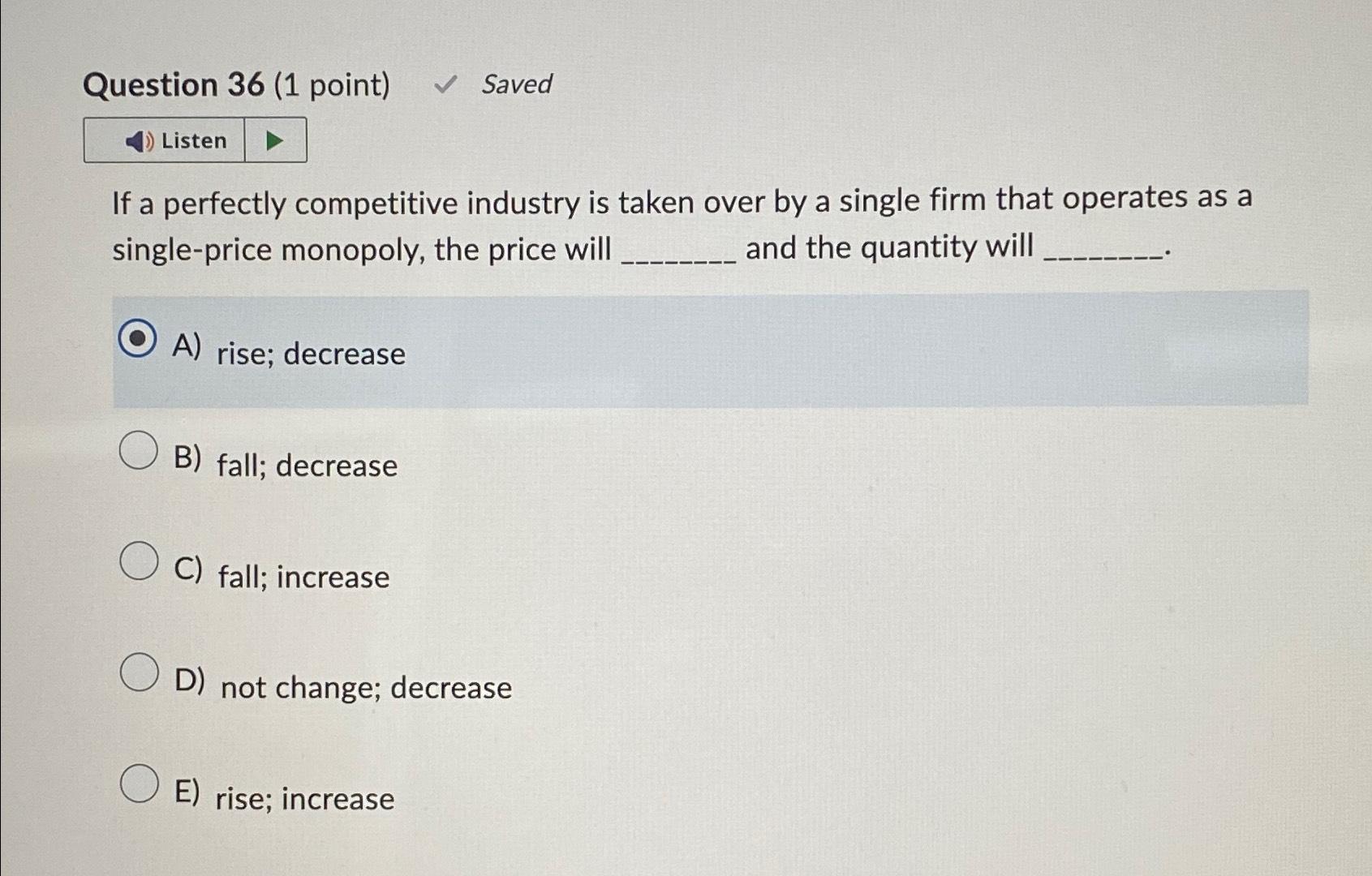 Solved Question 36 (1 ﻿point) ﻿SavedIf a perfectly | Chegg.com