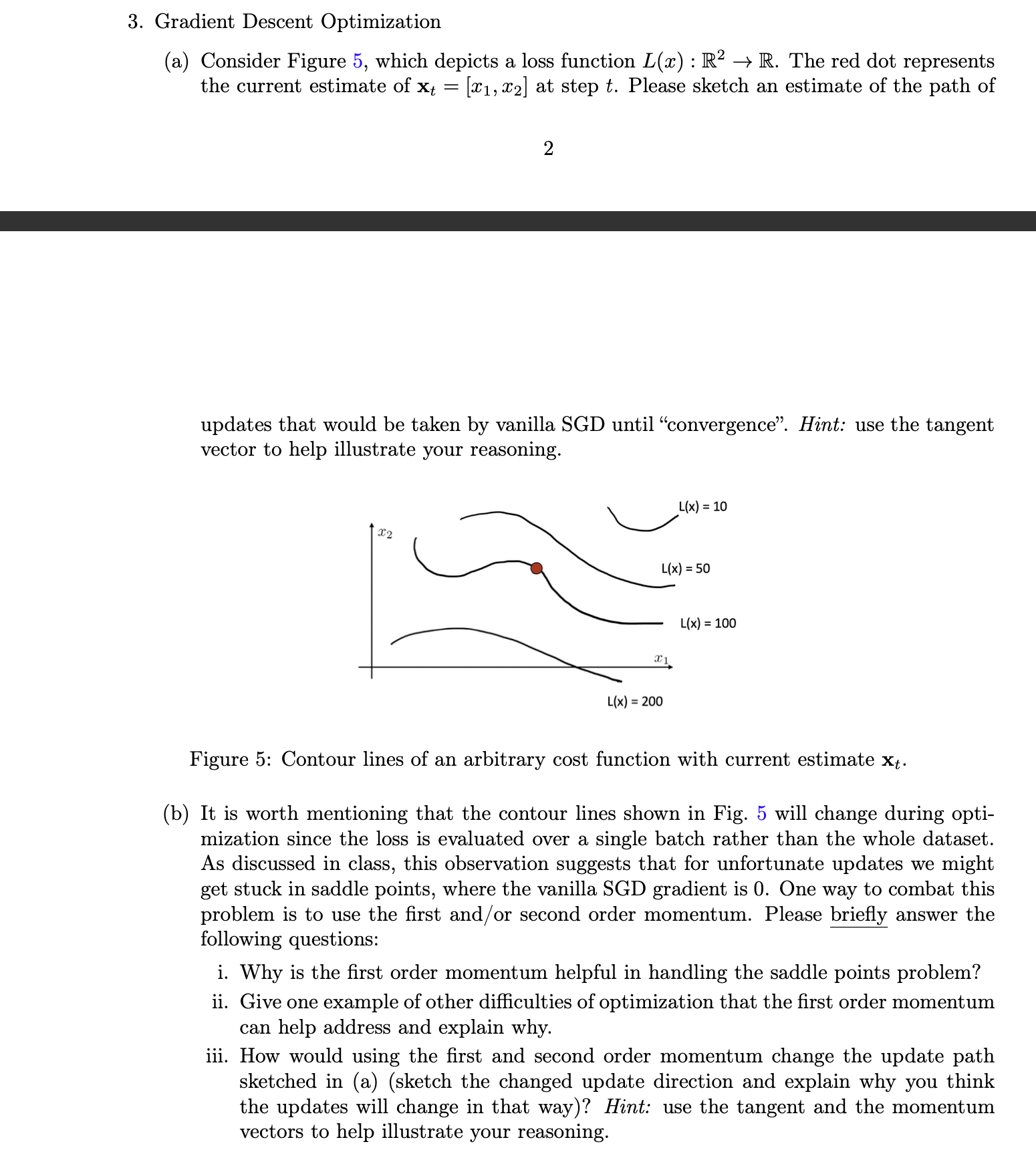 Solved Gradient Descent Optimization(a) ﻿Consider Figure 5, | Chegg.com