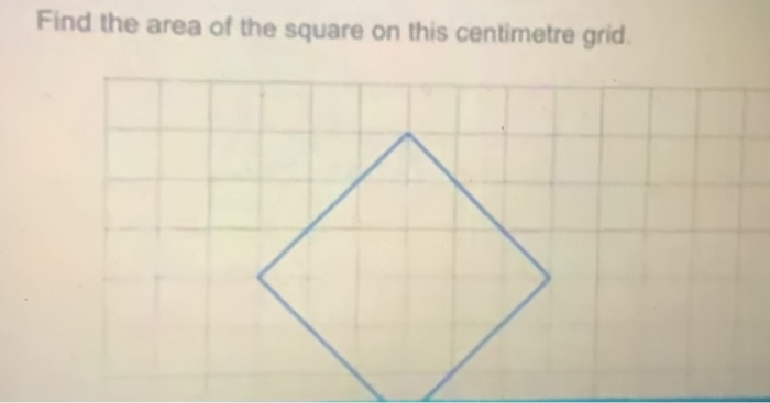 Solved Find the area of the square on this centimetre grid. | Chegg.com