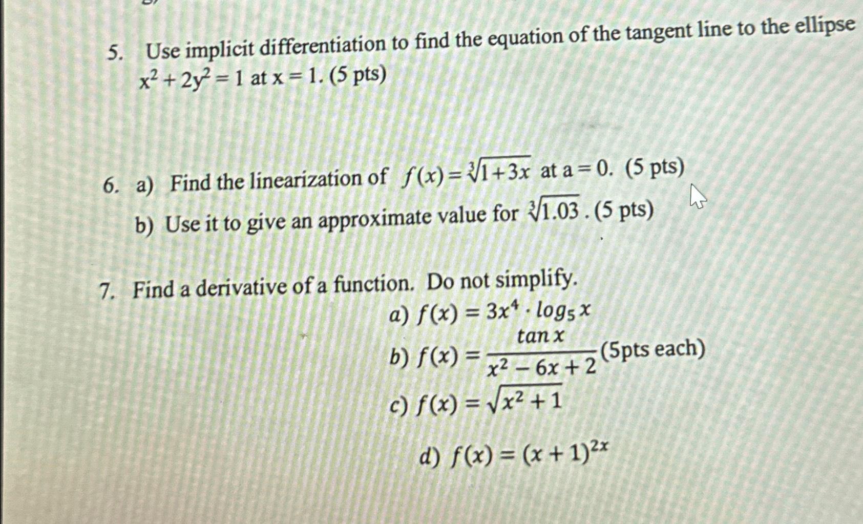 Solved Use implicit differentiation to find the equation of | Chegg.com