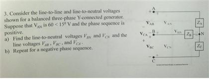 Solved Consider the line-to-line and line-to-neutral | Chegg.com