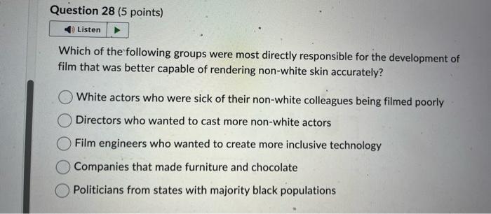 Which of the following groups were most directly | Chegg.com