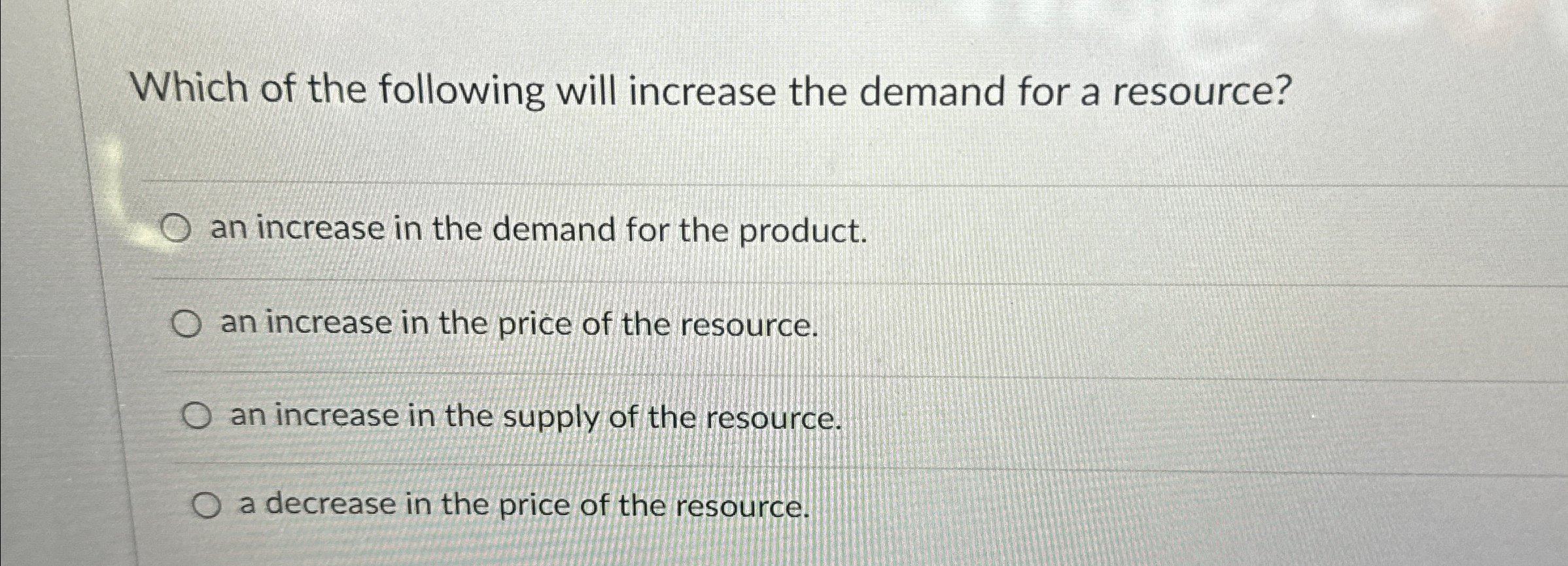 Solved Which of the following will increase the demand for a | Chegg.com