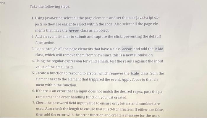 Solved Form validator This project is an example of a | Chegg.com