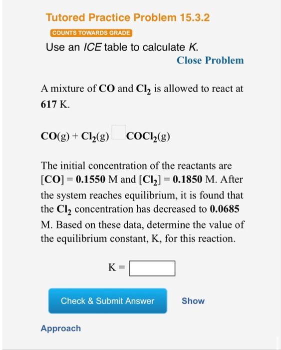 Solved Tutored Practice Problem 15.3.2 COUNTS TOWARDS GRADE | Chegg.com