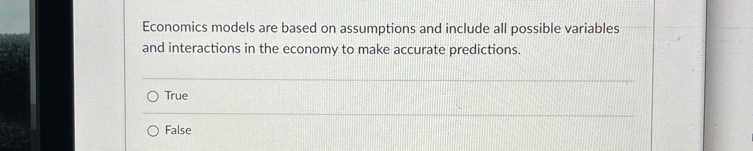 Solved Economics models are based on assumptions and include | Chegg.com