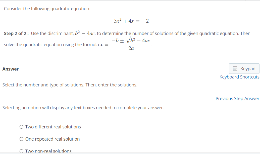 Solved Consider the following quadratic | Chegg.com
