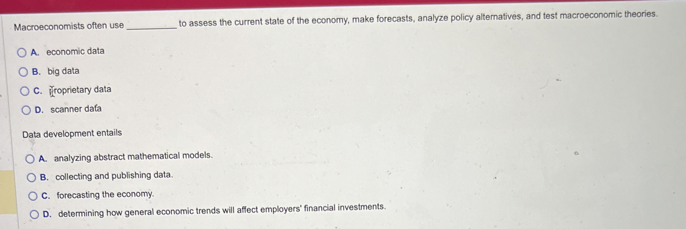 Solved Macroeconomists often use q, ﻿to assess the current | Chegg.com