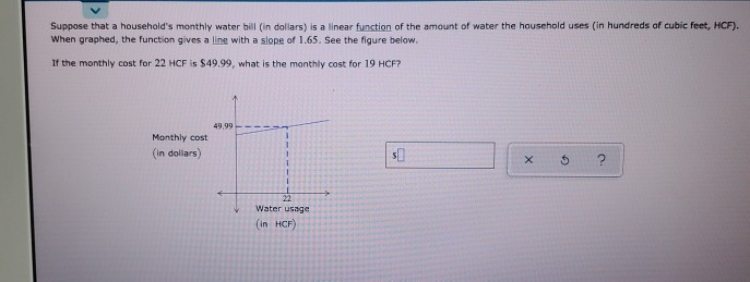 Solved Suppose that a household's monthly water bill (in | Chegg.com