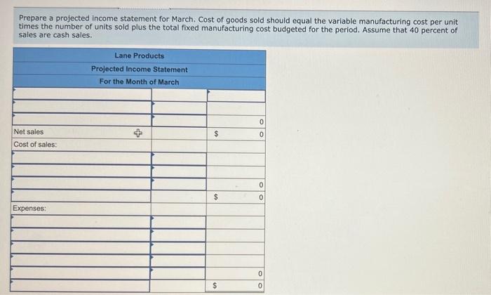 Solved Problem 13-66 (Static) Comprehensive Budget Plan (LO | Chegg.com