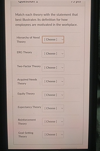 Solved Match each theory with the statement that best | Chegg.com