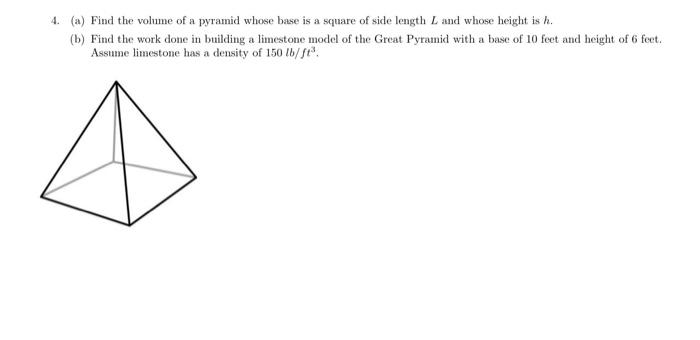 Solved 4. (a) Find the volume of a pyramid whose base is a | Chegg.com
