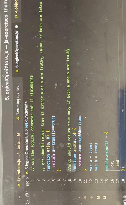 Solved 5.logicalOperators.js - | Chegg.com