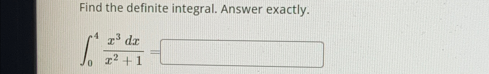 Solved Find the definite integral. Answer | Chegg.com