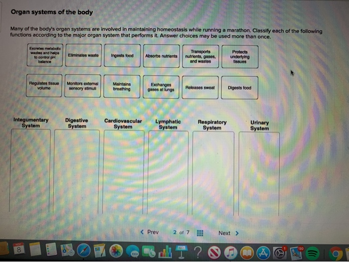 Solved Organ systems of the body Many of the body's organ | Chegg.com