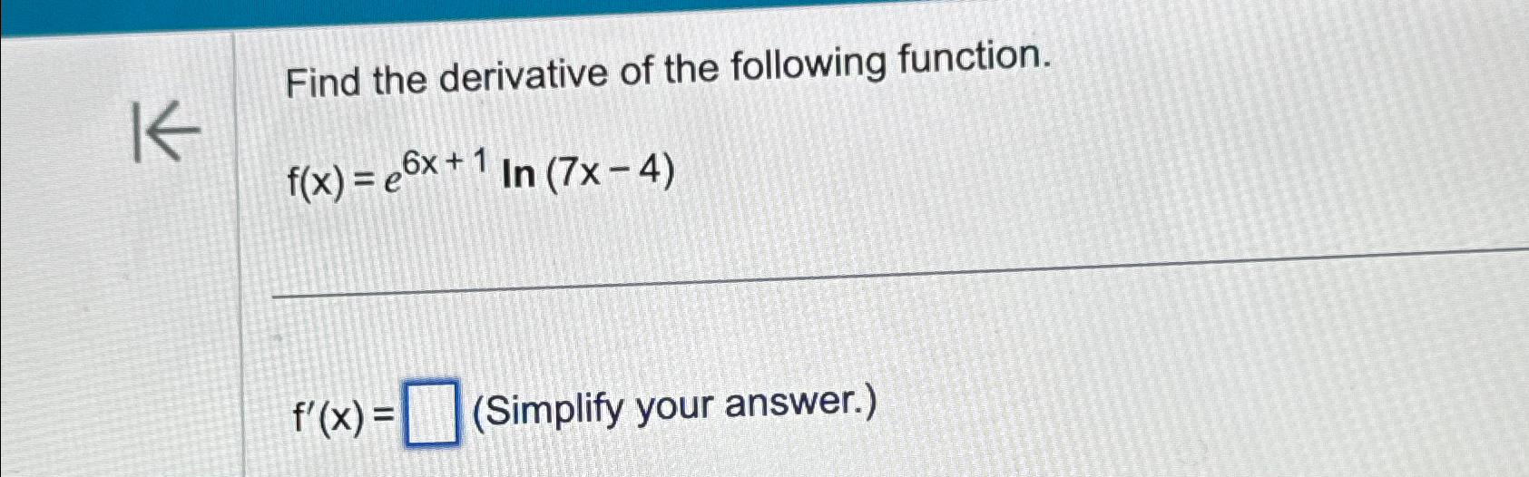 Solved Find the derivative of the following | Chegg.com