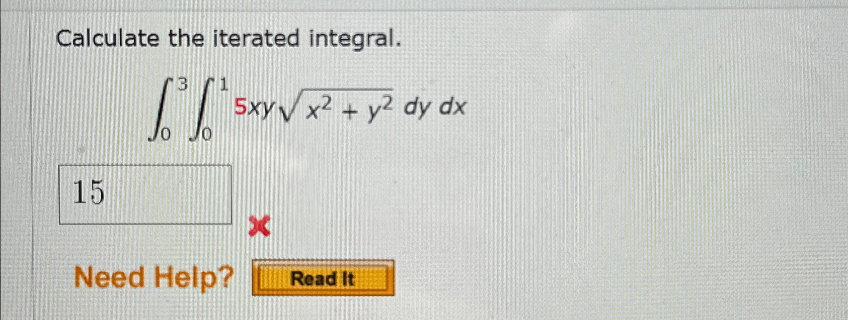 Solved Calculate the iterated | Chegg.com