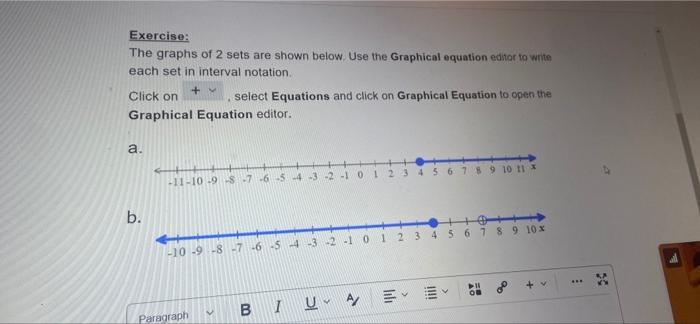 Solved Exercise: The graphs of 2 sets are shown below. Use | Chegg.com