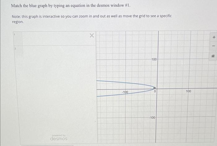 Solved Match the blue graph by typing an equation in the | Chegg.com