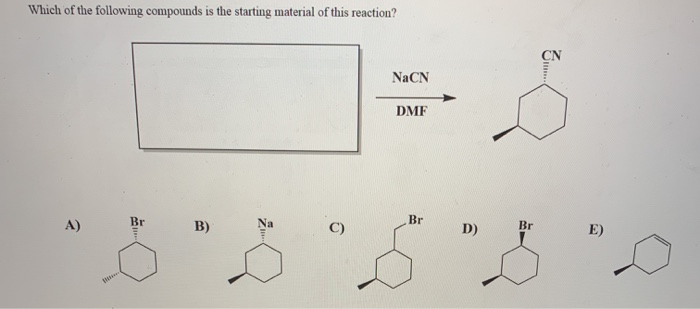 Solved Which of the following compounds is the starting | Chegg.com
