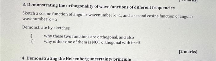 Solved 3. Demonstrating the orthogonality of wave functions | Chegg.com